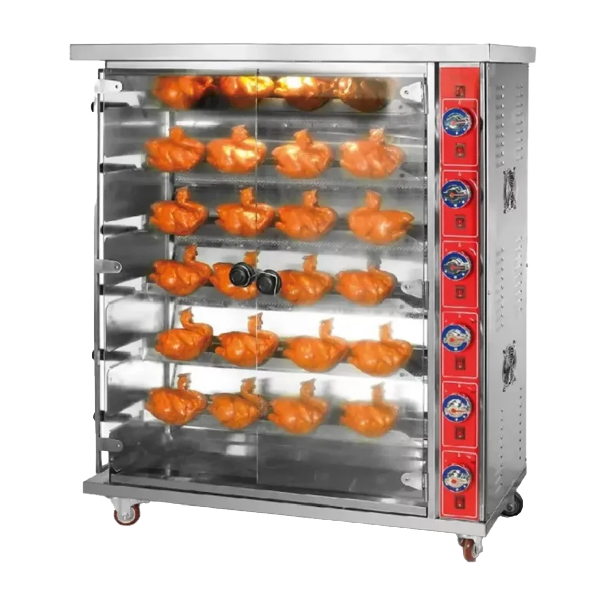 ROSTIZADOR DE POLLOS A GAS DE 6 VARILLAS (24-30 POLLOS) — MIGSA